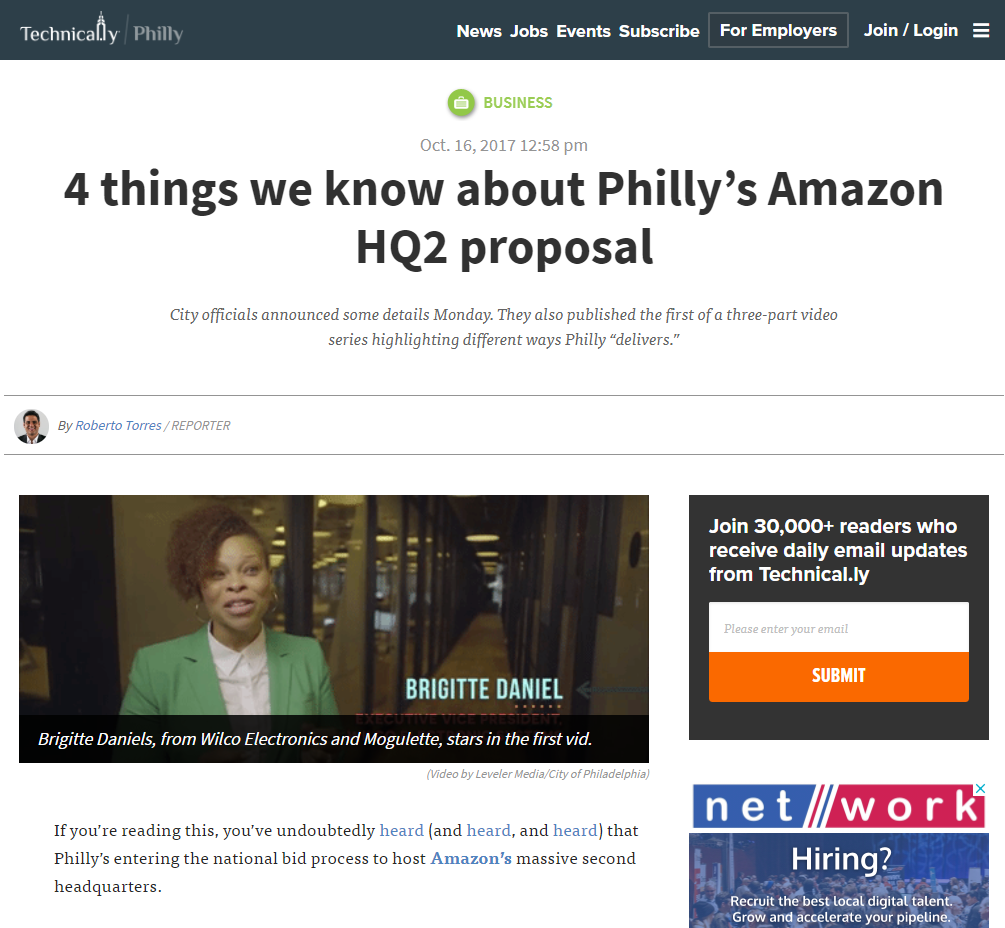 Technical.ly Philly - 4 Things We Know About Philly's HQ2 Proposal - Leveler Media